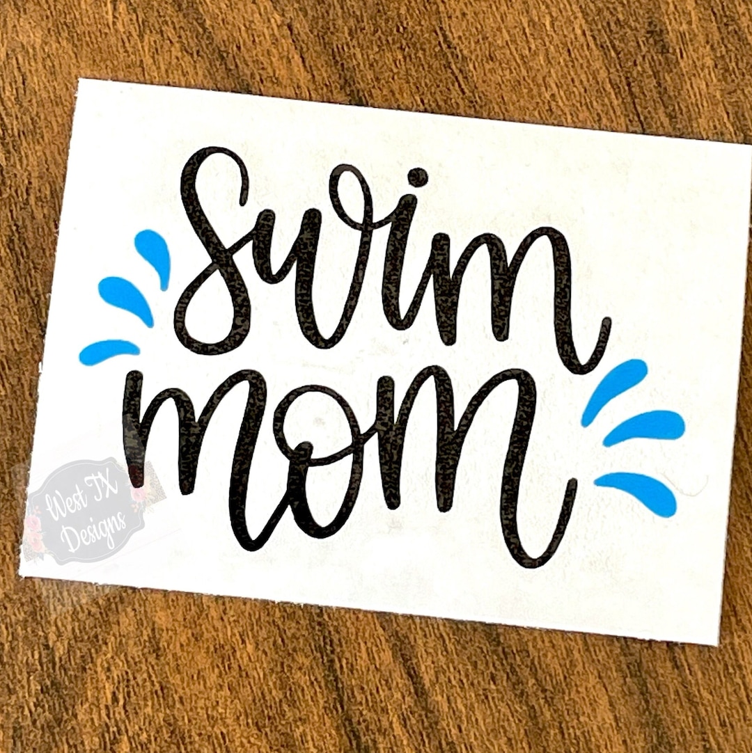 Swim Mom Decal | Swim Decal | Mom Decal | Car Decal | Tumbler Decal ...