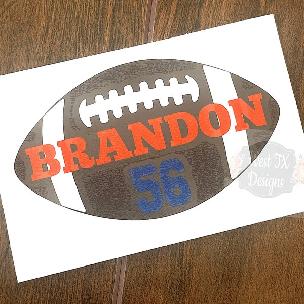 Personalized Football Decal - Etsy