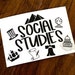 Social Studies Decal | Subject Decal | School Decal | School Supplies ...