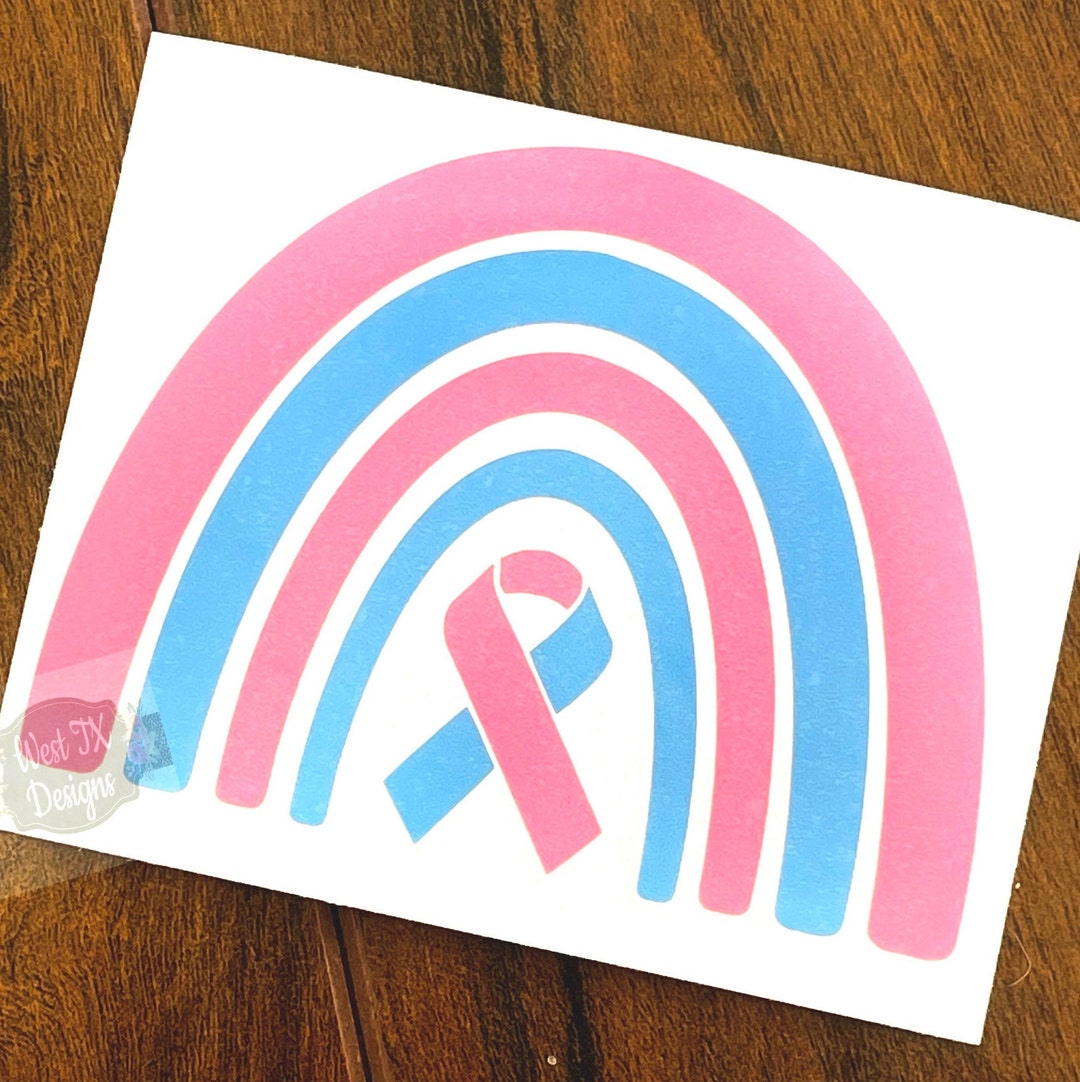 Pregnancy and Infant Loss Awareness | Rainbow Awareness Decal | Ribbon ...