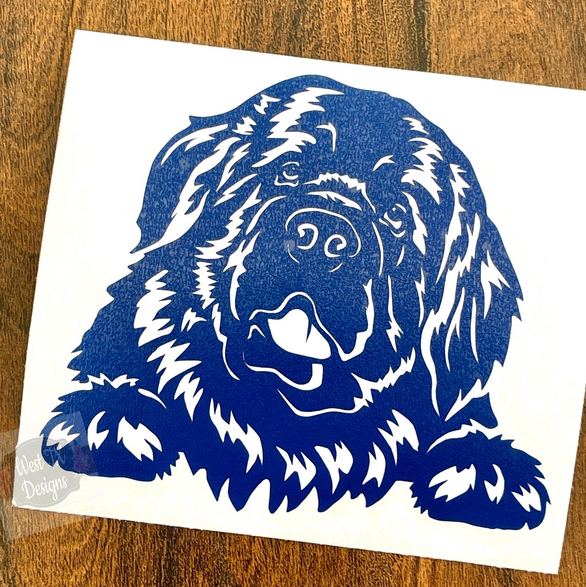Newfoundland Decal Peeking Newfoundland Dog Sticker Dog | Etsy
