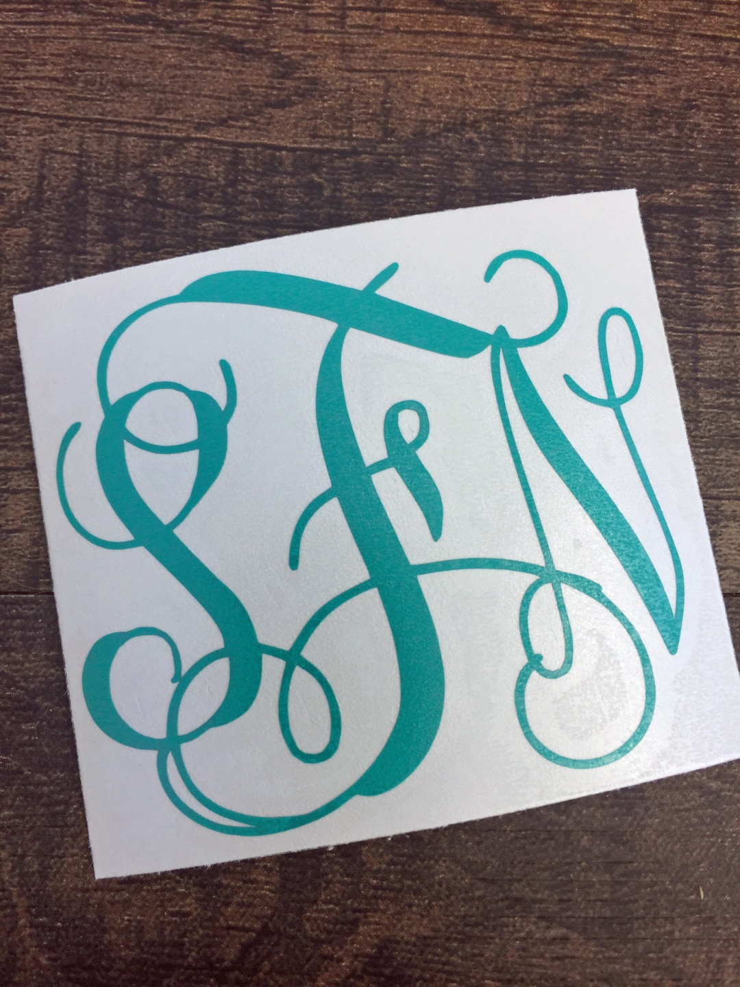 Monogram Decal | Car Window Decal | Monogram Sticker | Laptop Decal ...