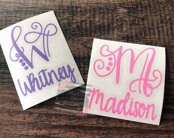 Name Decal Initial Decal Tumbler Decal Personalized | Etsy