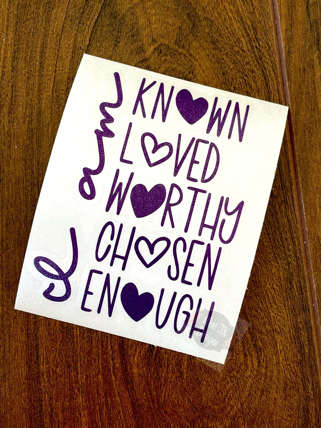 I Am Known Decal | I Am Loved Decal | I Am Worthy Decal | I Am Chosen ...
