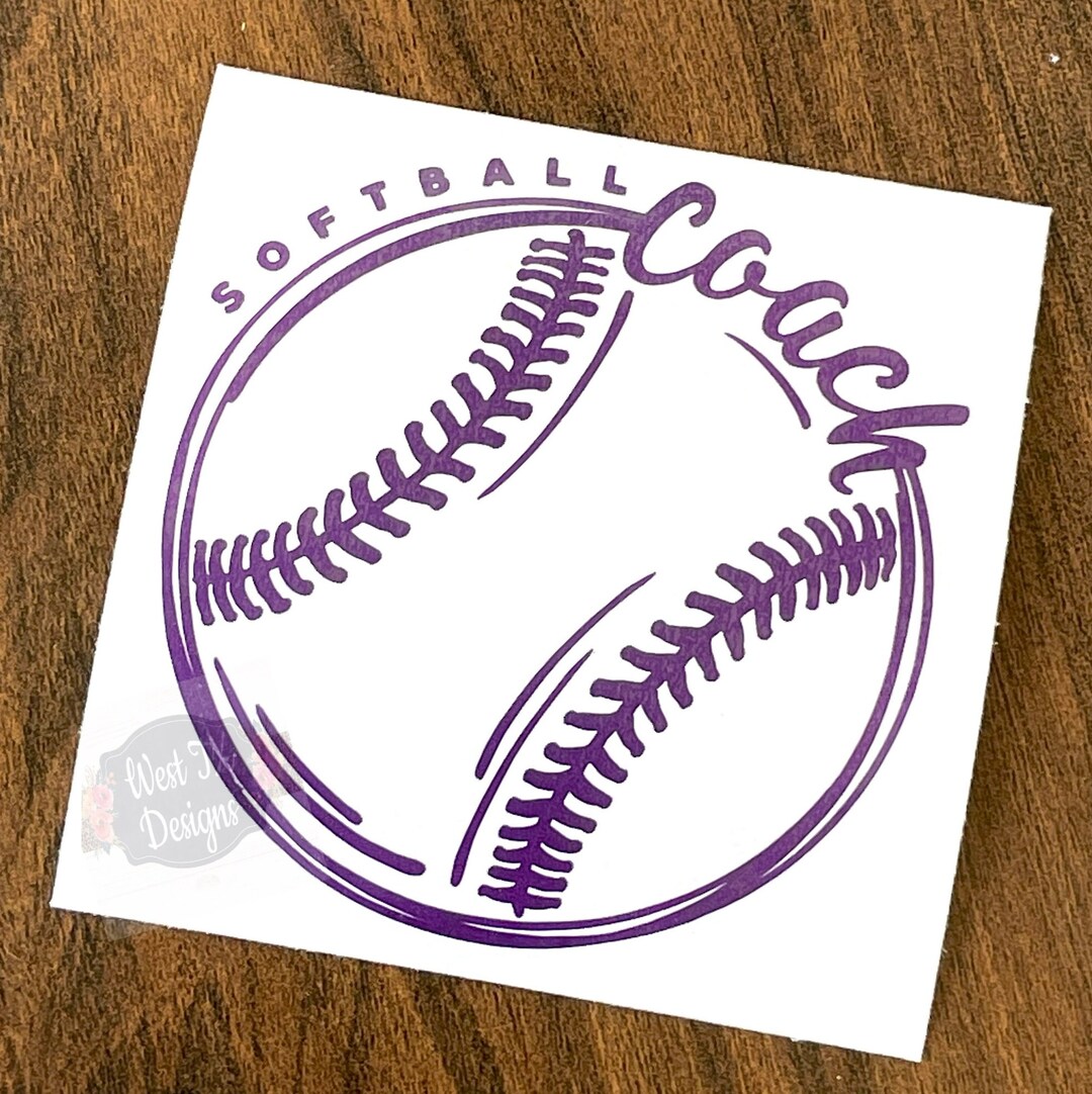 Softball Coach | Softball Decal | Coach Decal | Decal for Coach ...