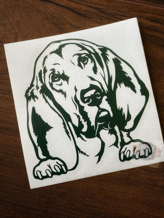 Bloodhound Decal Peeking Bloodhound Decal Bloodhound | Etsy
