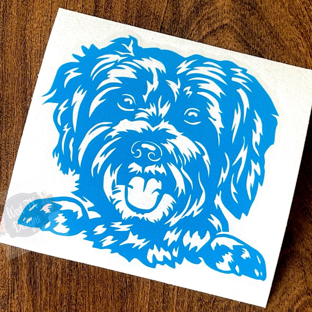 Schnoodle Decal | Peeking Schnoodle Decal | Schnoodle Sticker | Peeking ...