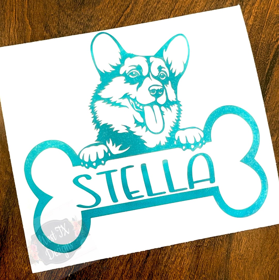 Corgi Decal | Personalized Corgi Decal | Personalized Dog Sticker | Dog ...