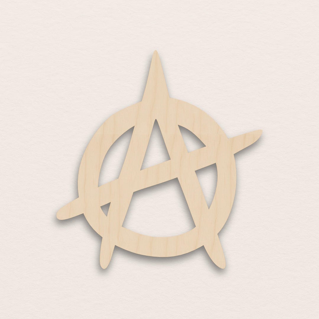 Anarchy Symbol – Birch Plywood Wooden Blank (3mm) - Etsy