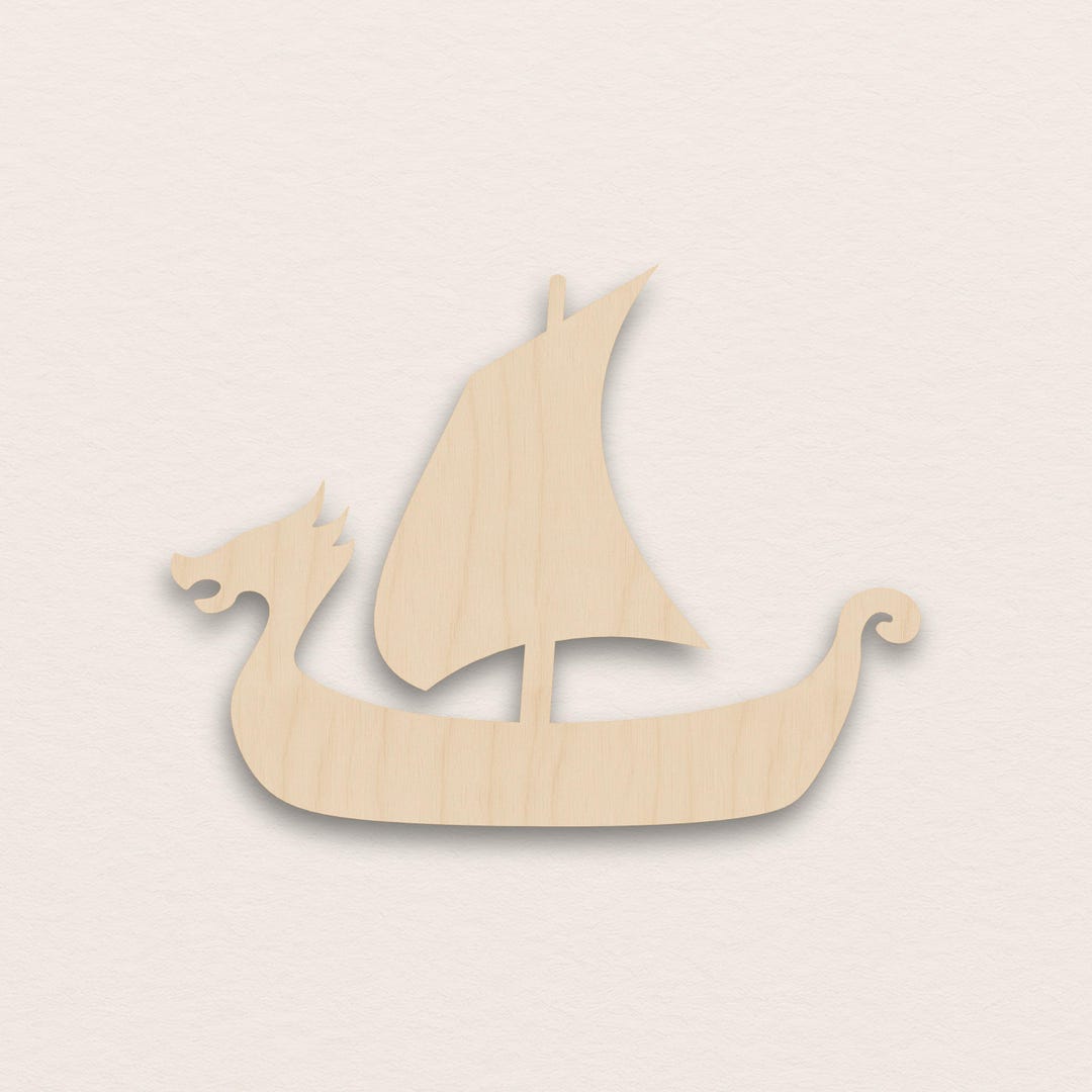 Viking Ship – Birch Plywood Wooden Blank (3mm) - Etsy