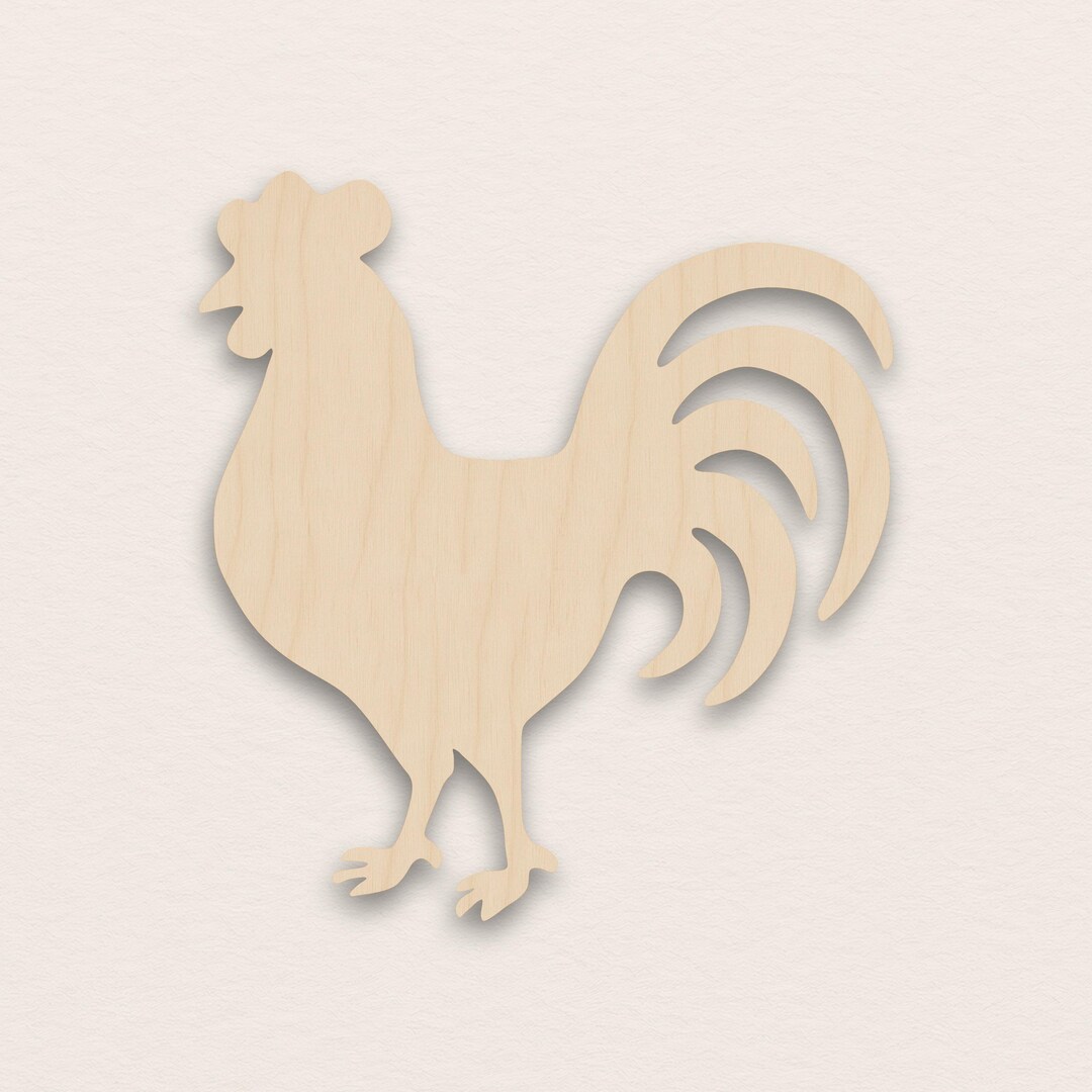 Rooster Sign – Birch Plywood Wooden Blank (3mm) - Etsy