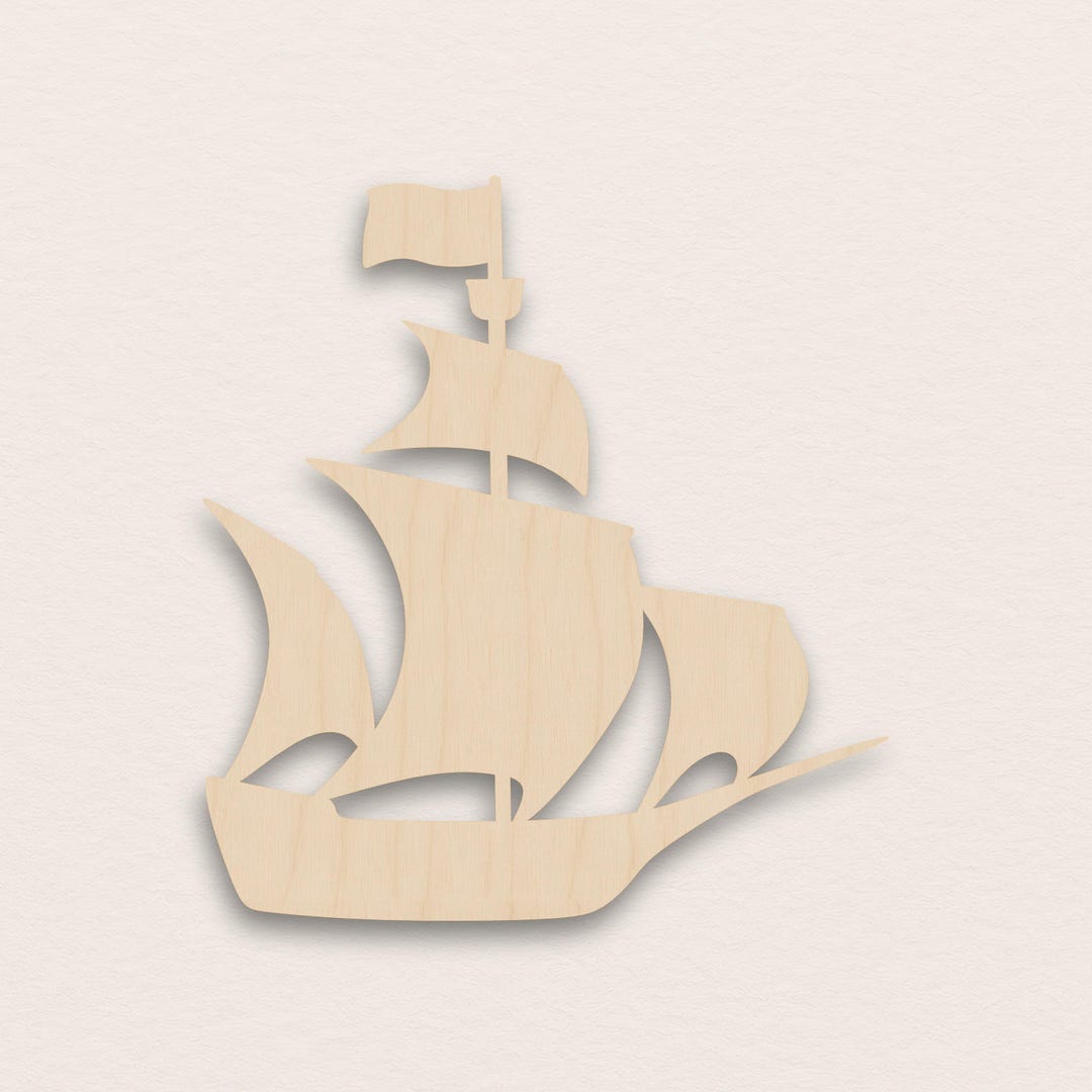 Pirate Ship – Birch Plywood Wooden Blank (3mm) - Etsy