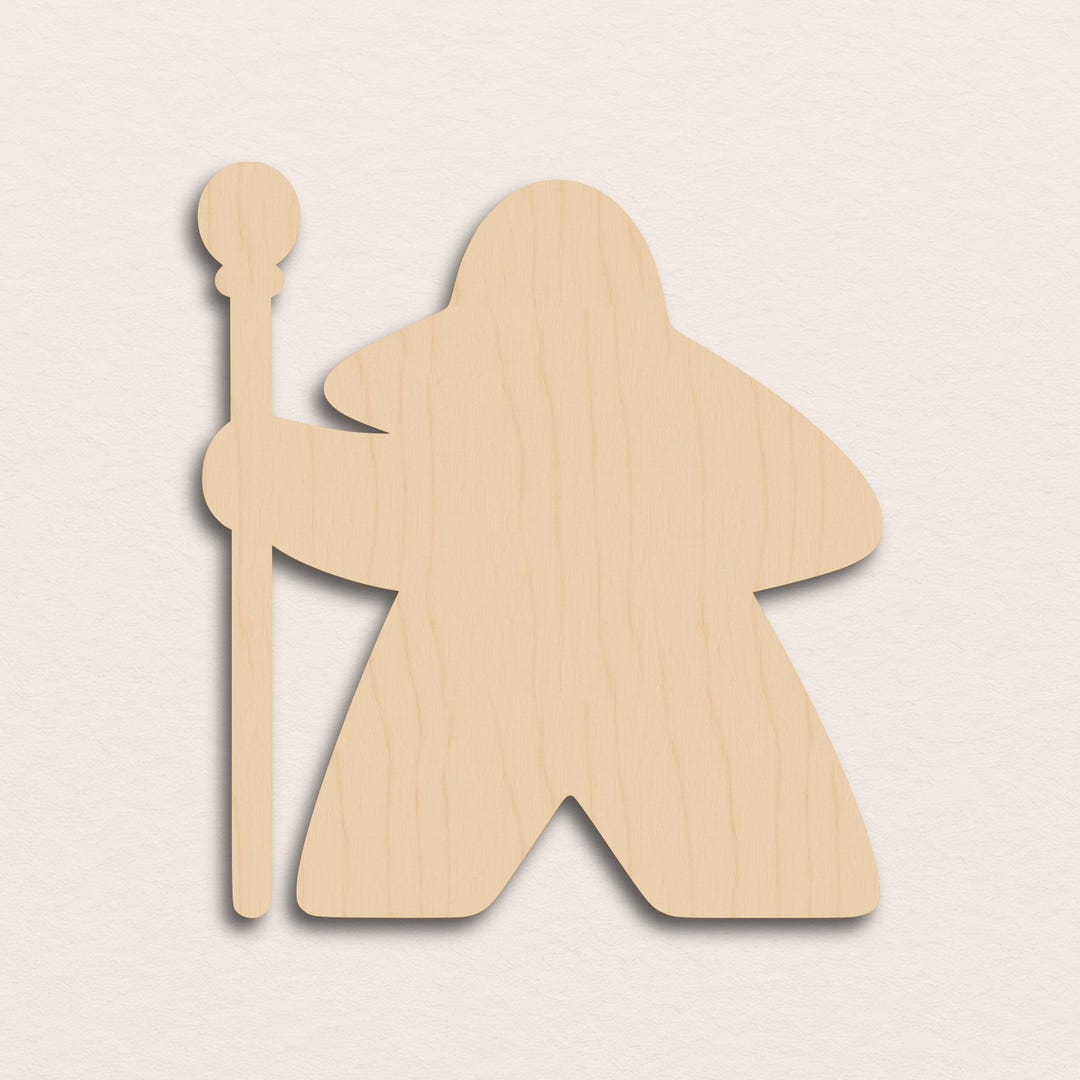 Wizard Meeple – Birch Plywood Wooden Blank (3mm) - Etsy