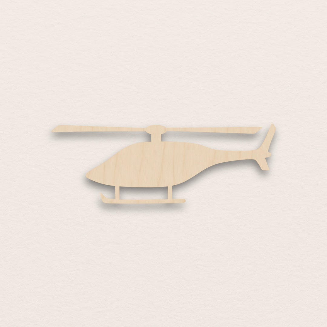 Helicopter – Birch Plywood Wooden Blank (3mm) - Etsy