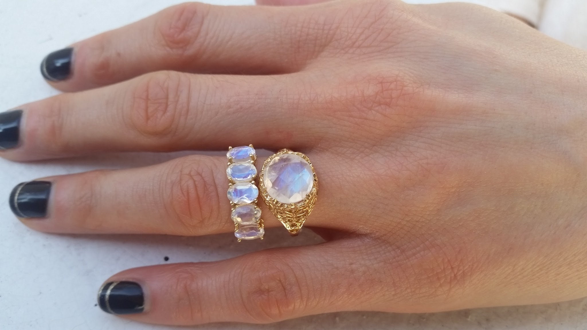 Mystic Moonstone Portal Ring - Etsy