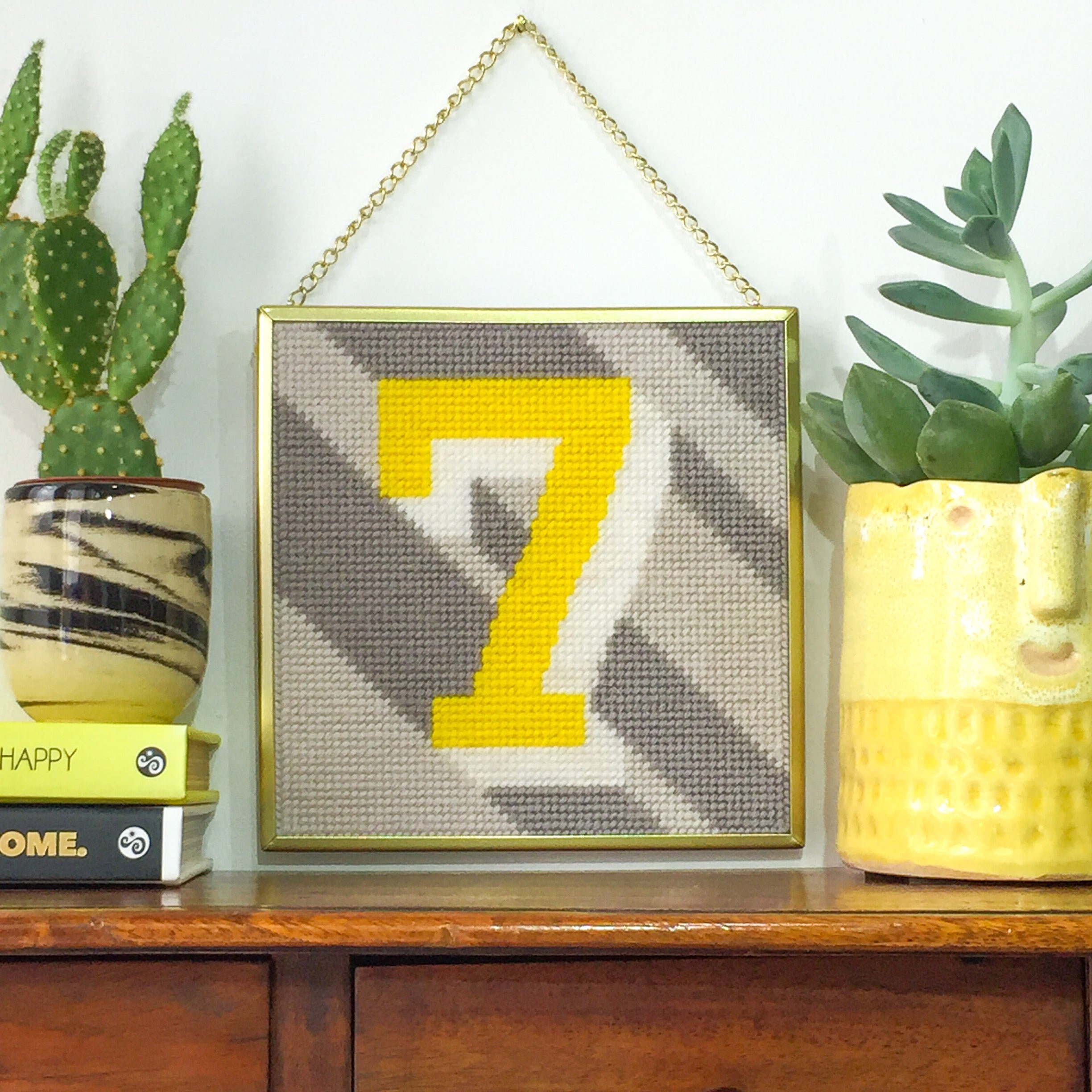 Customisable Numbers Grey Background Tapestry / Needlepoint | Etsy