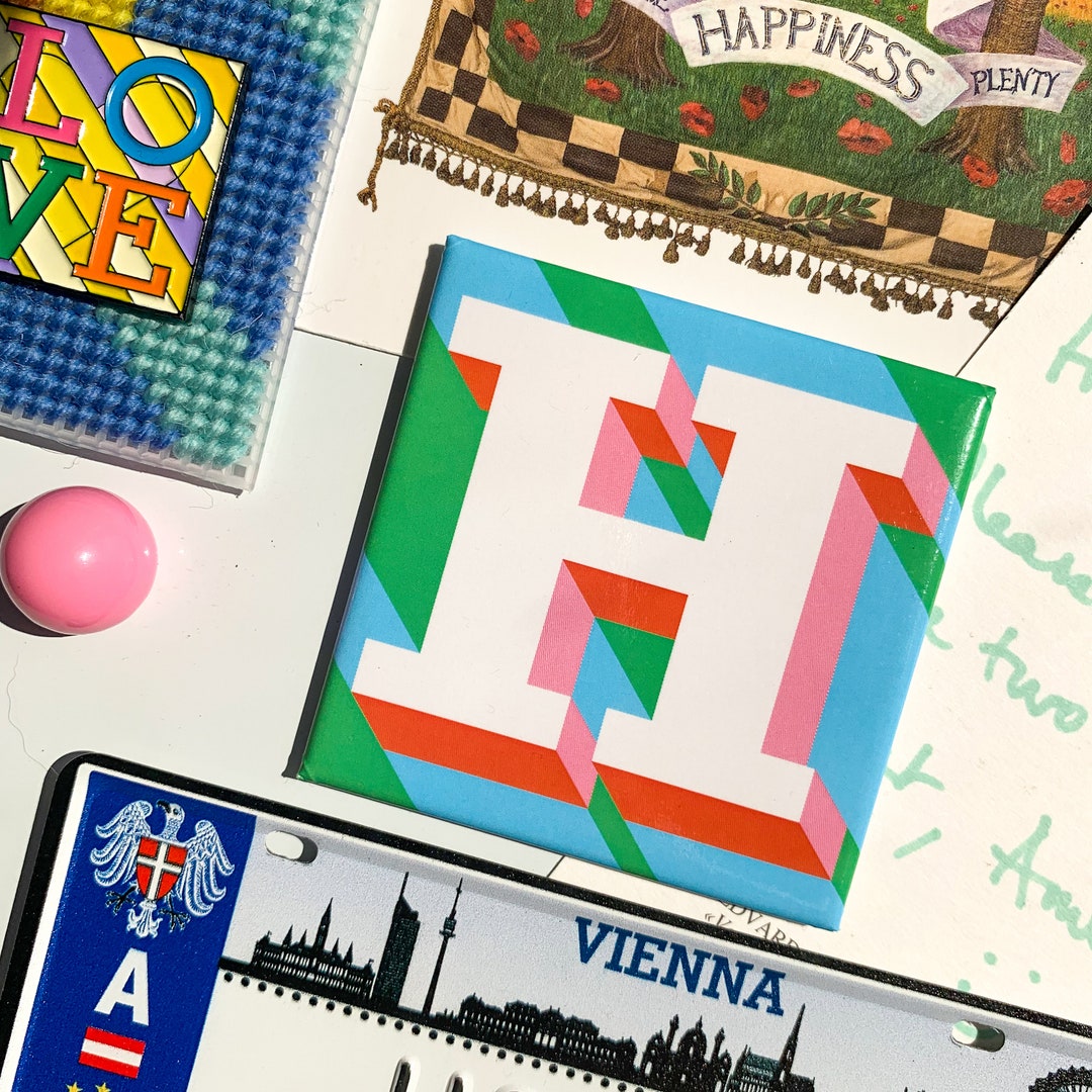 Blue Letter H Magnet - Etsy