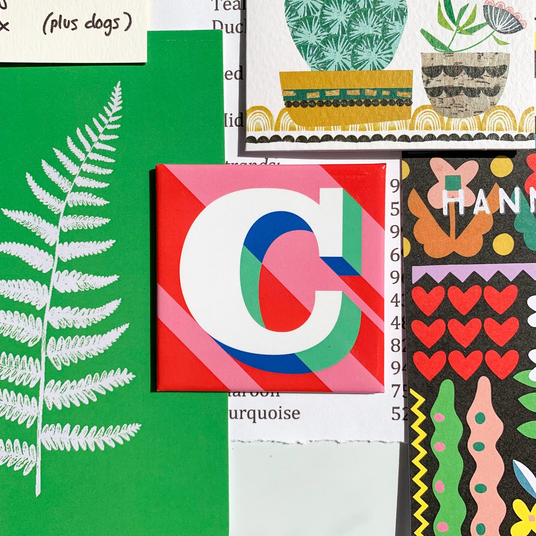 Red Letter C Magnet - Etsy