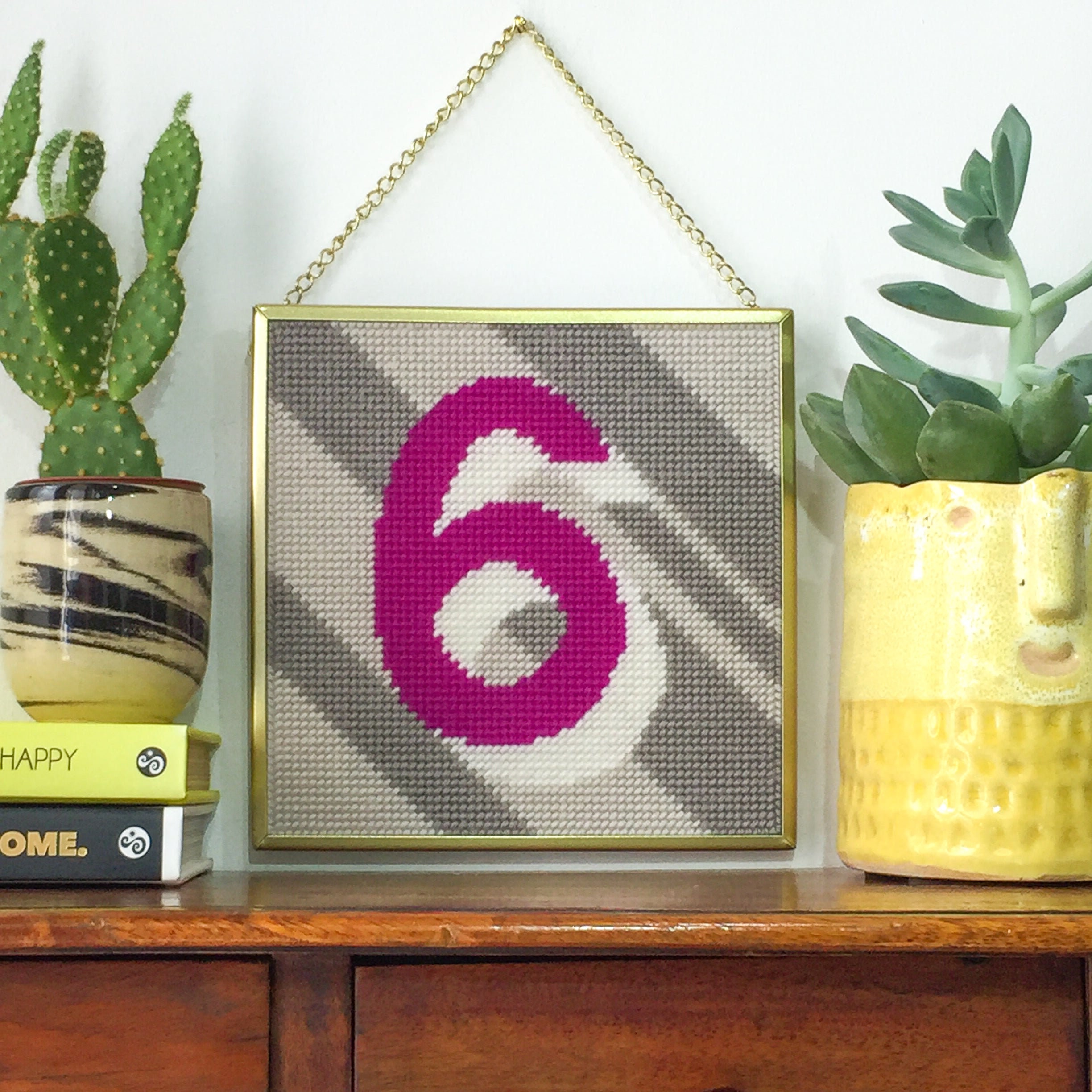 Customisable Numbers Grey Background Tapestry / Needlepoint | Etsy