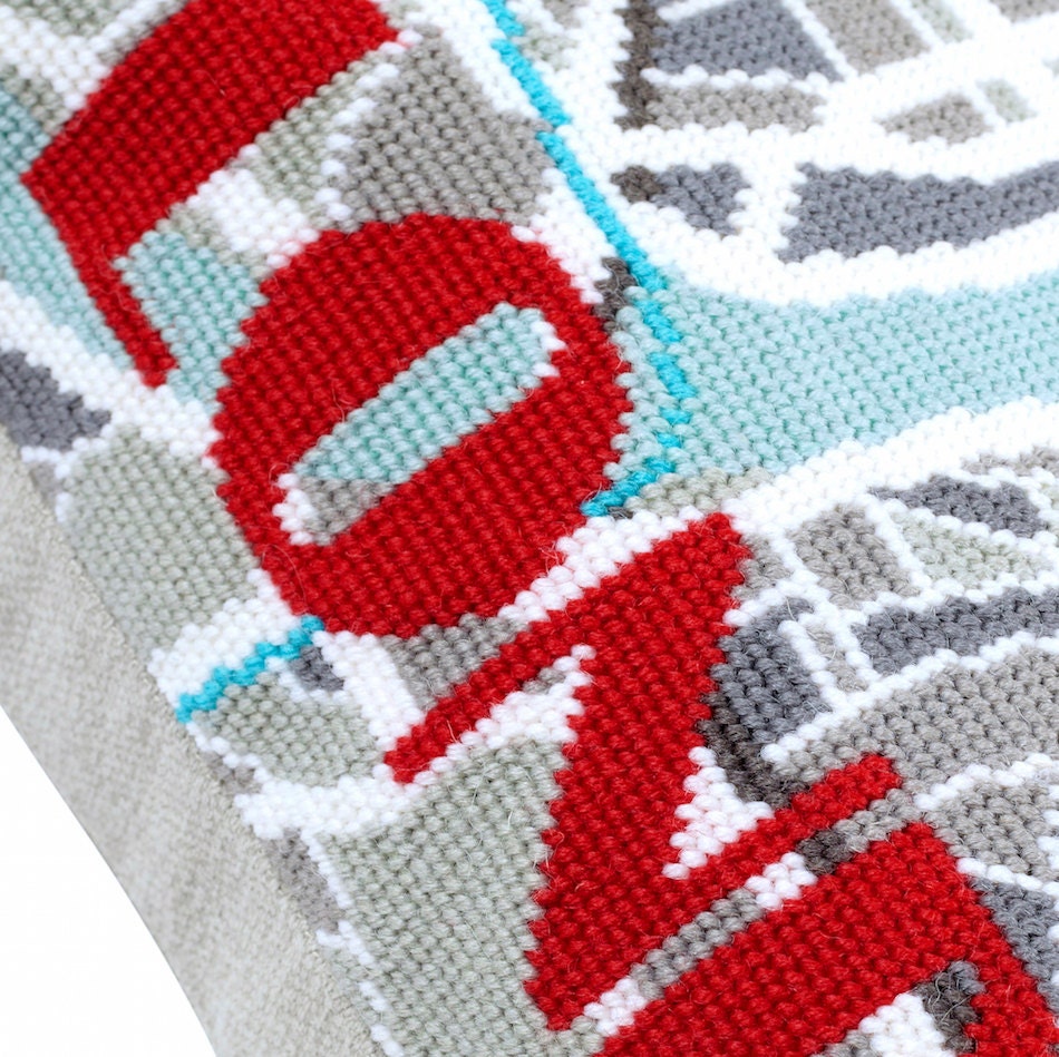 London Metro Map tapestry / needlepoint in half cross stitch. | Etsy