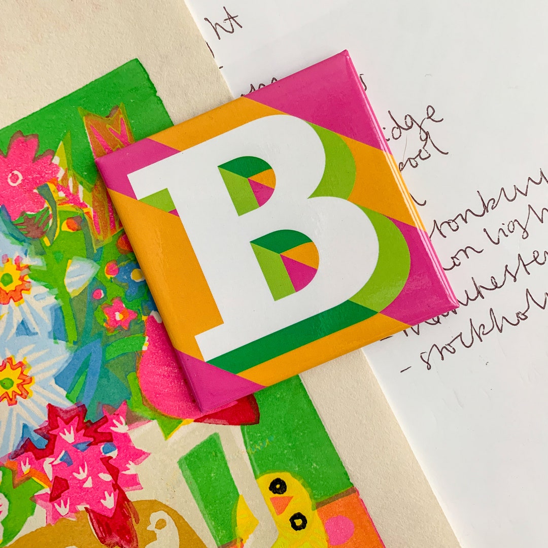 Orange Letter B Magnet - Etsy