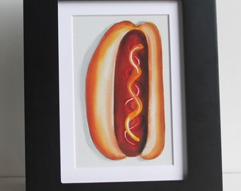 Hot Dog Art | Etsy