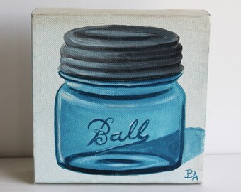 Ball Jar Painting | Etsy
