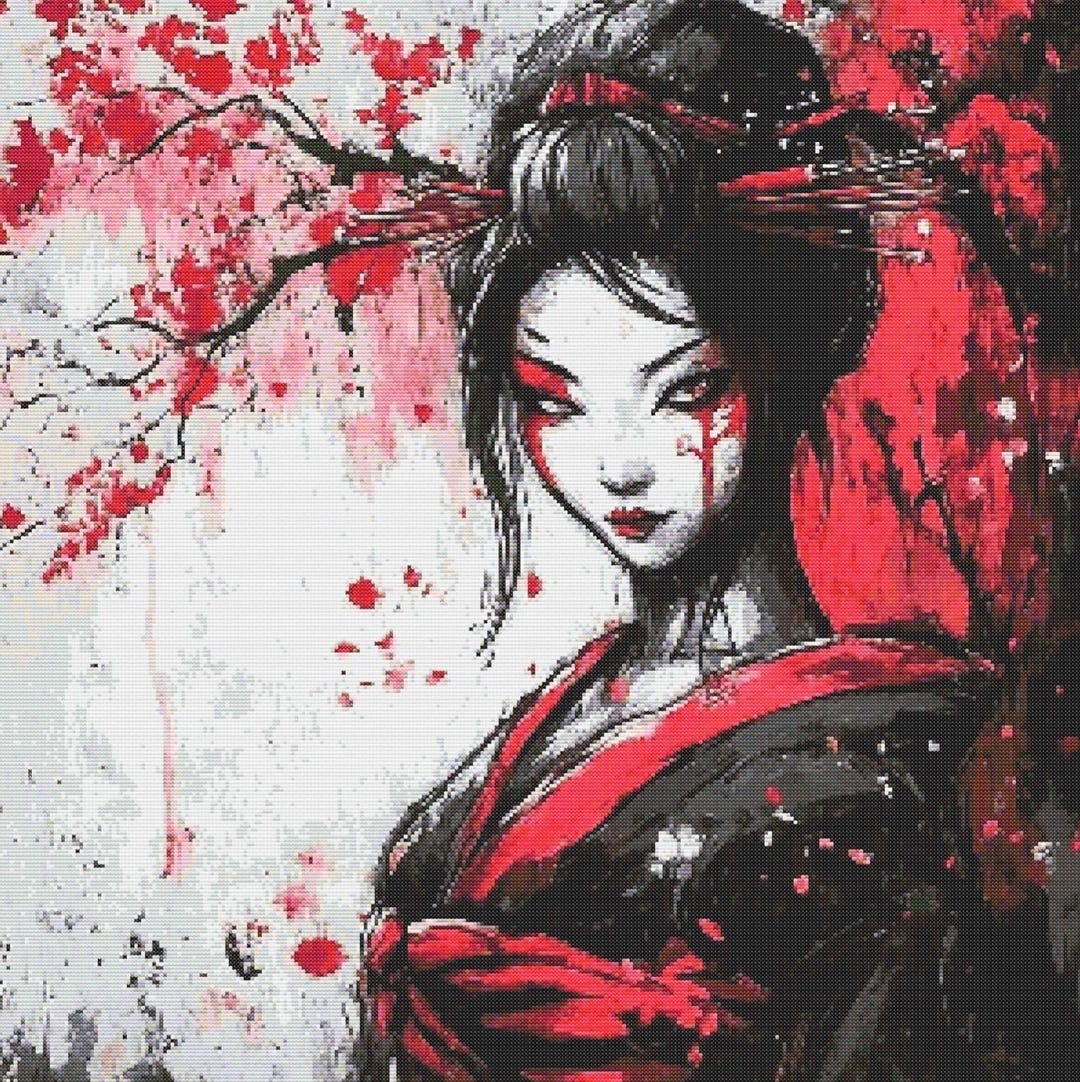 Geisha 2 Cross Stitch Pattern - Etsy