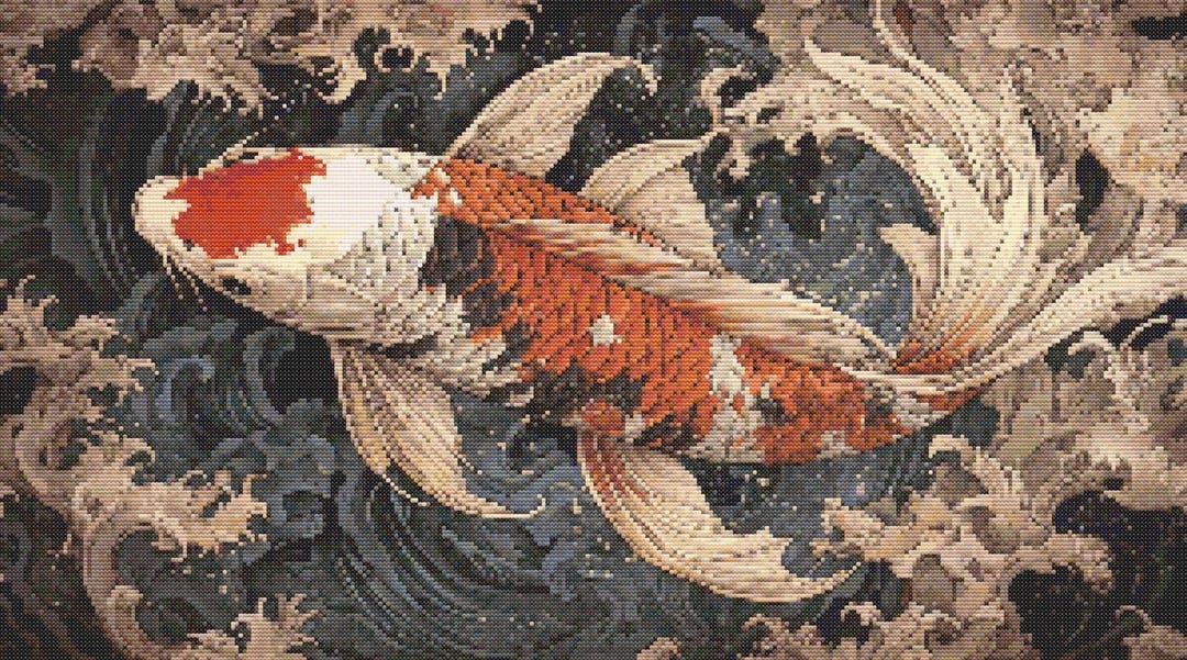Mythical Koi Cross Stitch Pattern - Etsy