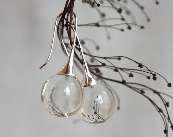 Laconic Earrings Pure Epoxy Resin Sphere 16 Mm Dangle | Etsy