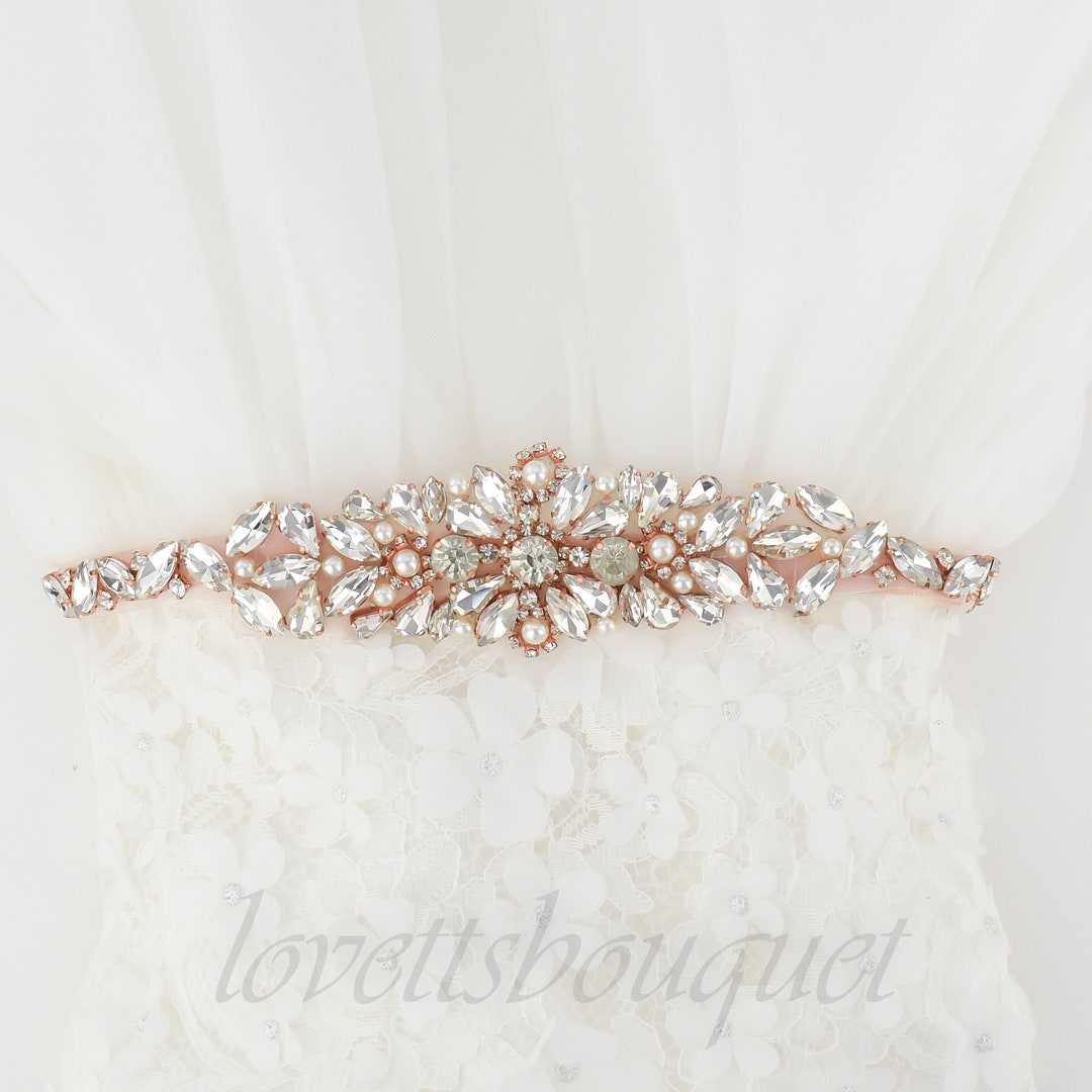 SALE - Tie on Flower Girl Belt, Flower Girl Sash, Crystal Flower Girls ...