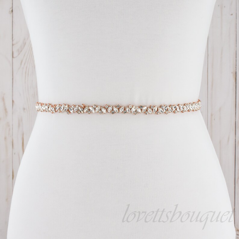 Ready to Ship - 18" L Skinny Bridal Sash Belt, Bridesmaid Sash Belt ...