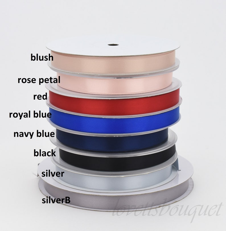5/8" W Ribbon Samples, Ribbon Swatches, Double Faced Ribbon, Satin ...