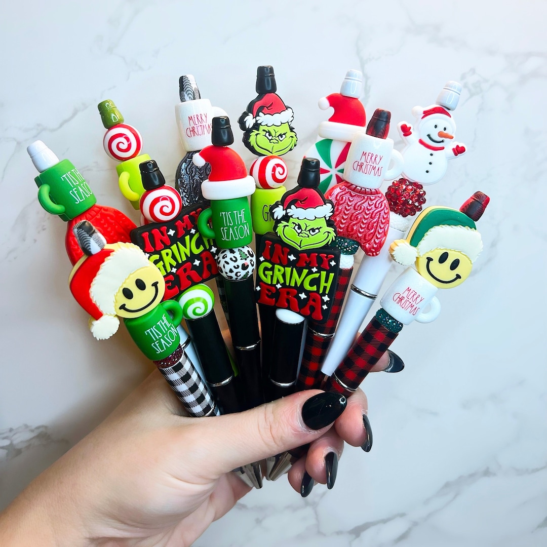 New Options! Christmas Beaded Pen Grinch Era Pen Teacher Nurse Pen ...