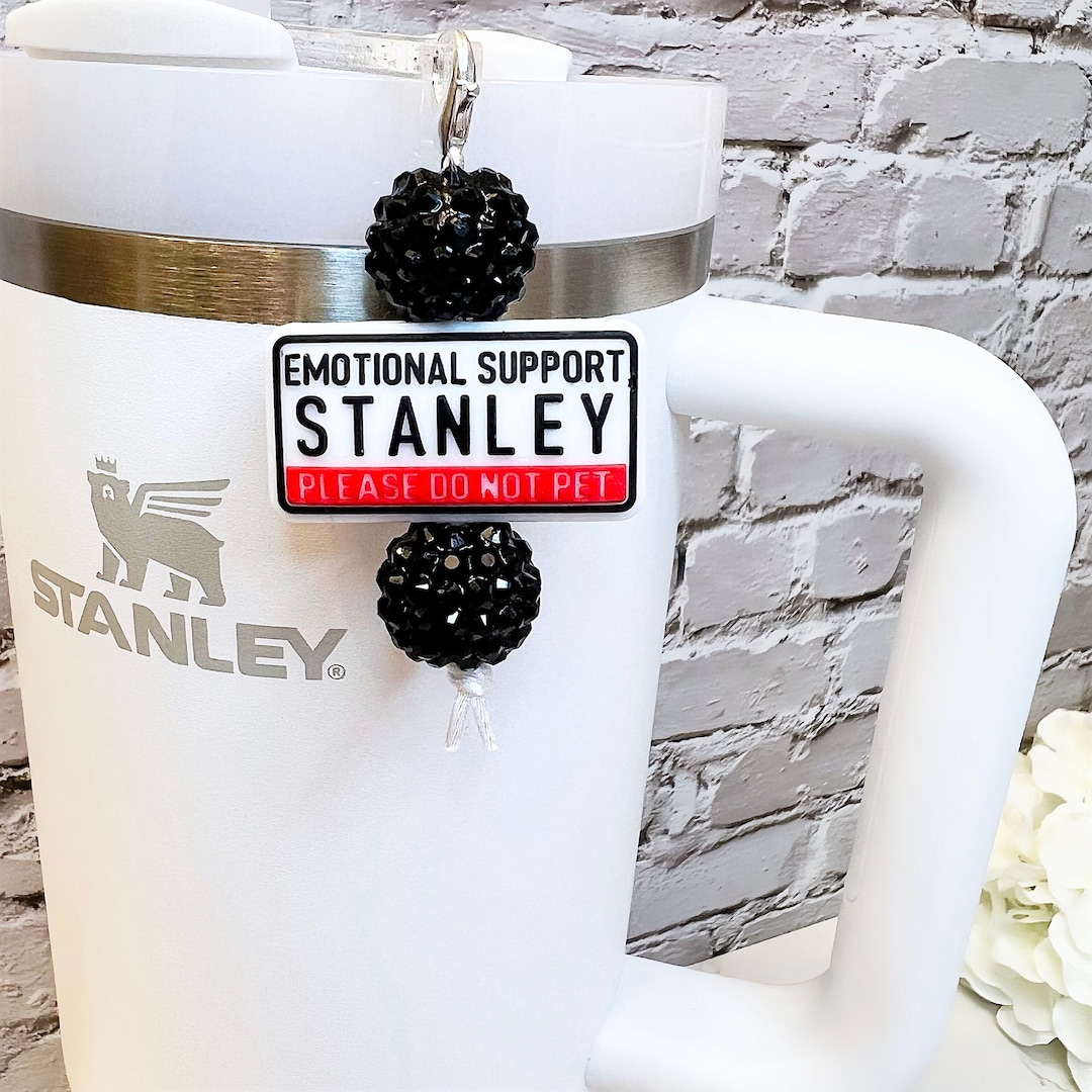 Emotional Support Stanley Cup Charms, Beaded Tumbler Charms, Stanley ...