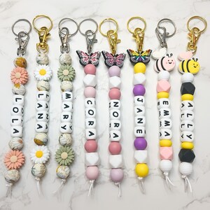 Personalized Name Keychain, Purse Keychain, Kids Silicone Name Keychain ...