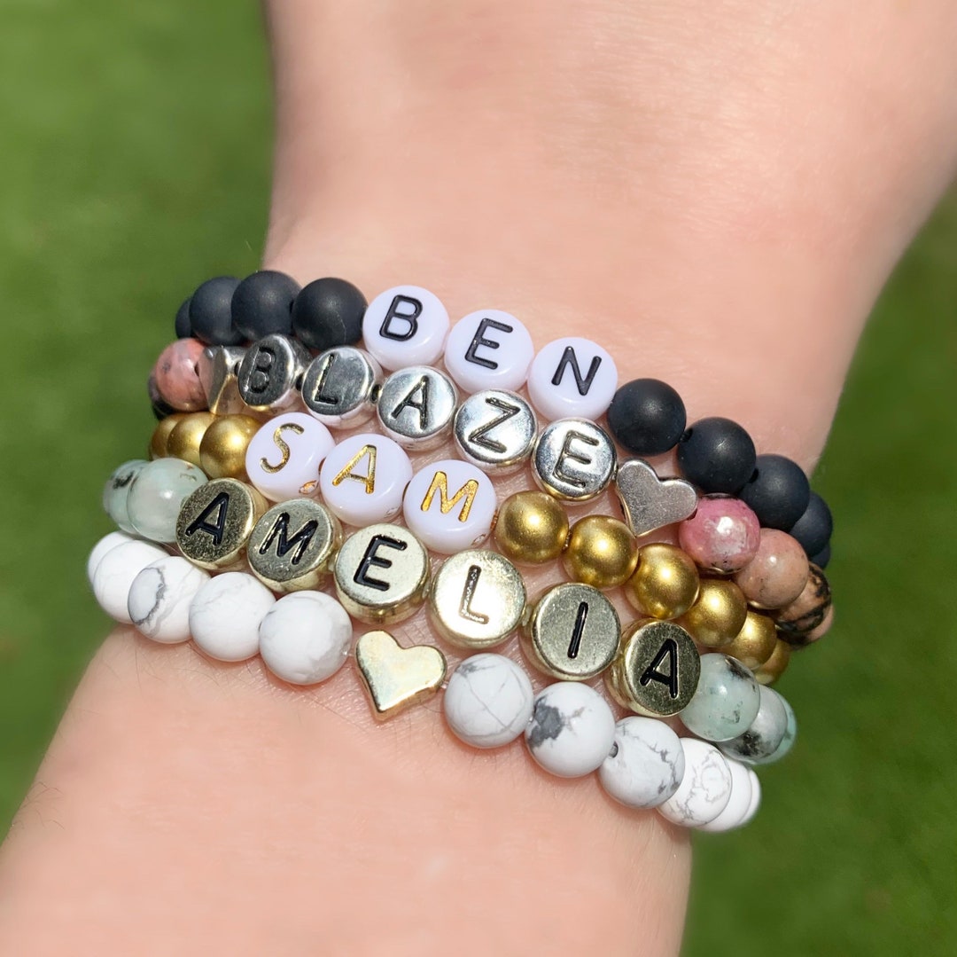 More Colors Custom Personalized Name Bracelet Alphabet - Etsy