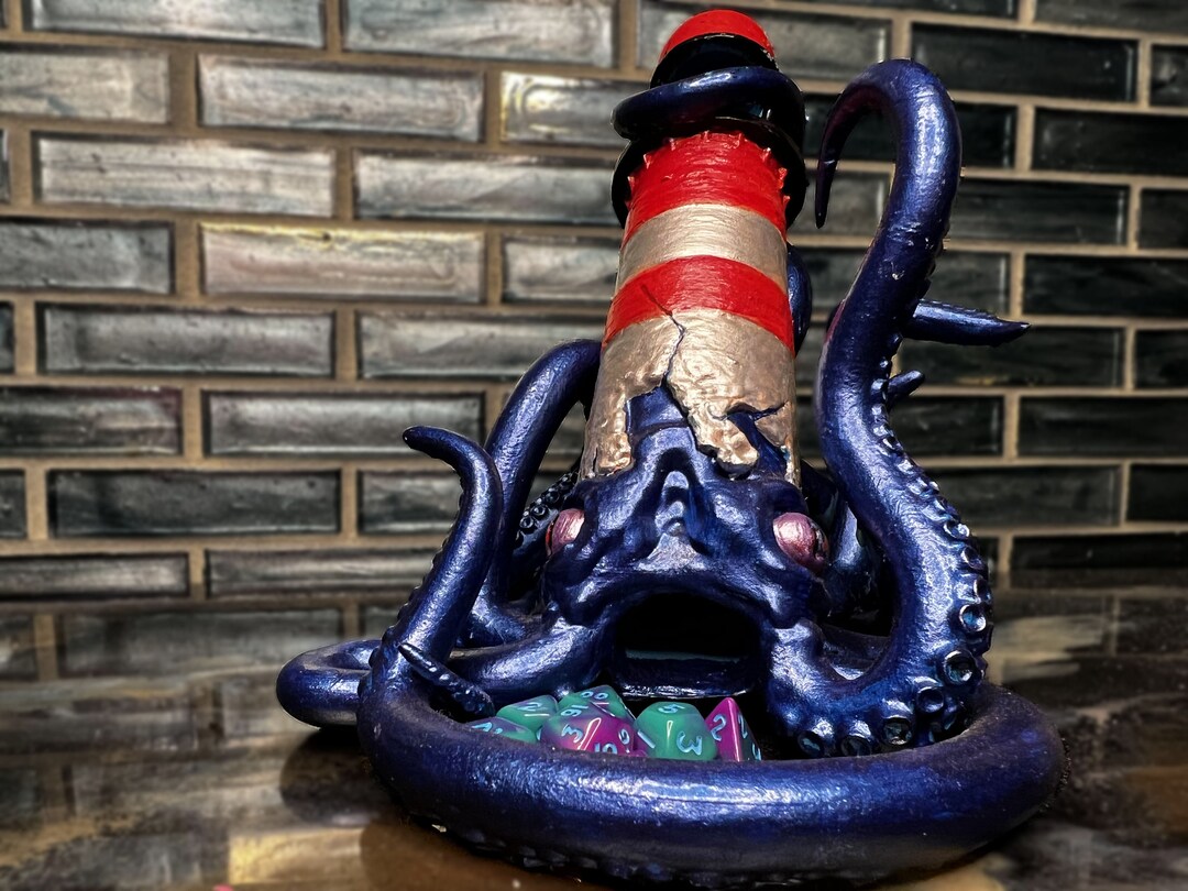 Hand Painted Mini Kraken Tower With Dice Included - Etsy