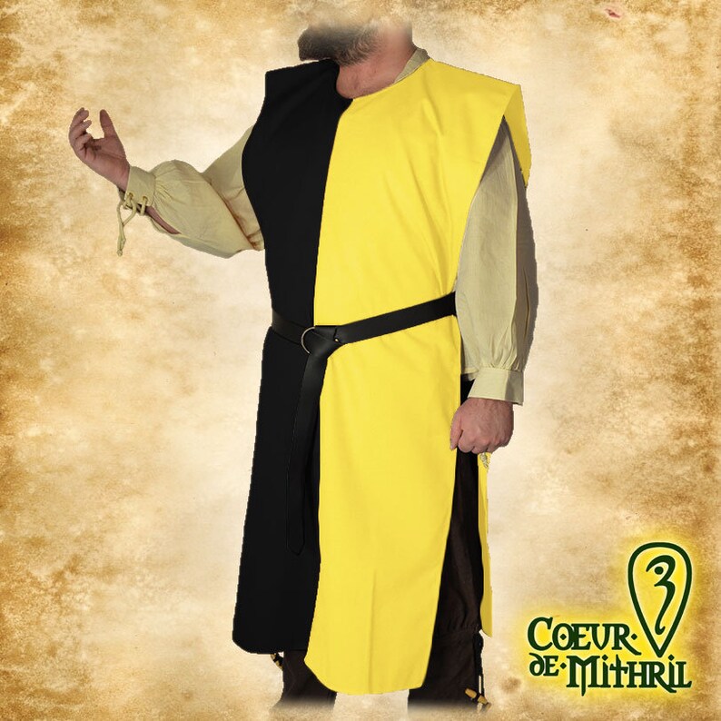 LARP Knight Tabard "per Pale" - Etsy