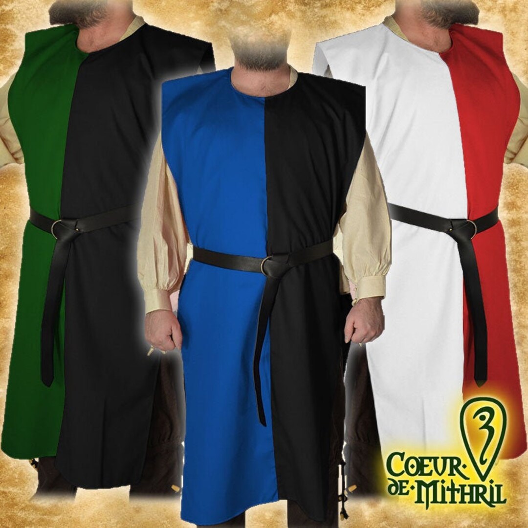 LARP Knight Tabard "per Pale" - Etsy