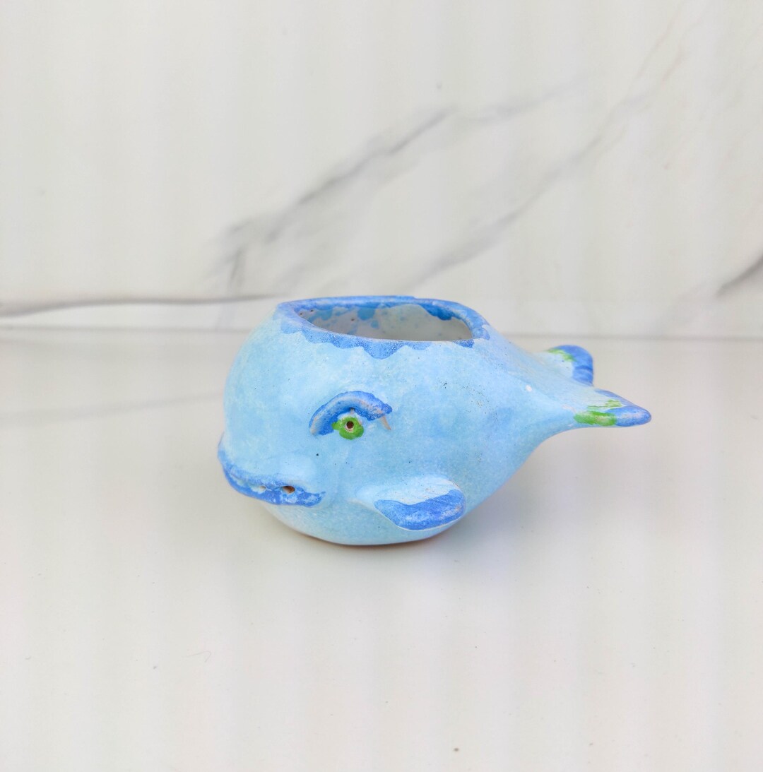 Animal Planter Whale, Whale Pot, Whale Ceramic Pot, Succulent Pot ...