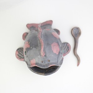 Fish Style Salt Pepper Cellar Handmade, Fish Style Cellar, Original ...