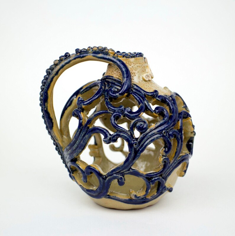 Handmade Ceramic Cut Out Vase With Ornaments Handmade Ceramic - Etsy