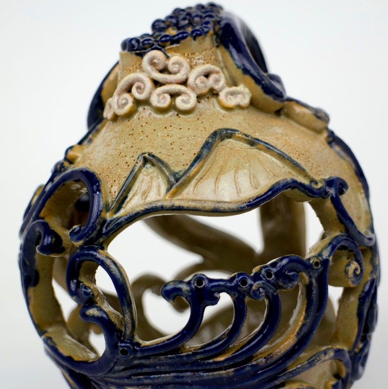 Handmade Ceramic Cut Out Vase With Ornaments Handmade Ceramic - Etsy