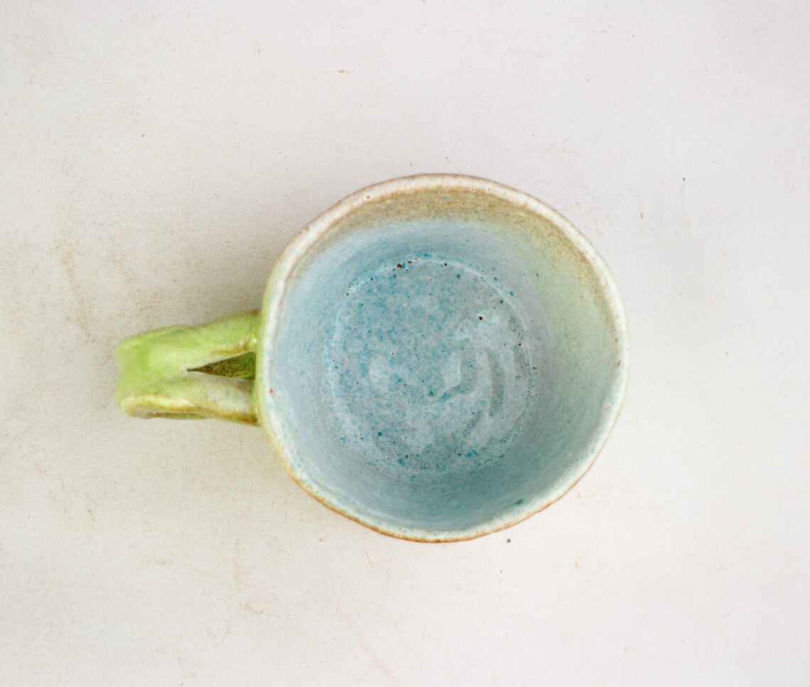 Handmade Ceramic Mug Pottery Turquoise Tea Cup Coffee Mug - Etsy
