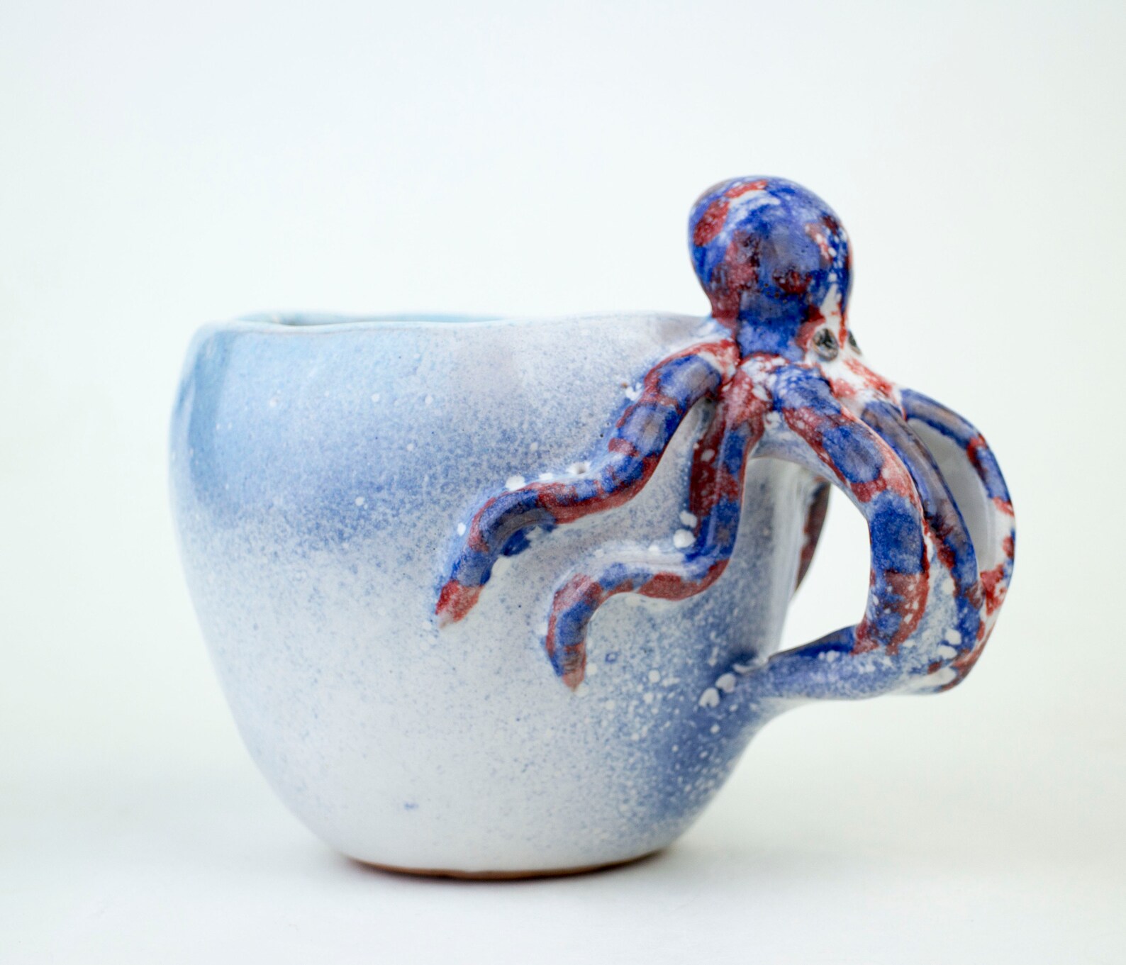 Handmade coffee tea cup with octopus on handle tea coffee | Etsy