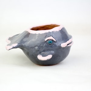 Animal Planter Whale Turquoise Blue, Whale Pot, Whale Ceramic Pot ...