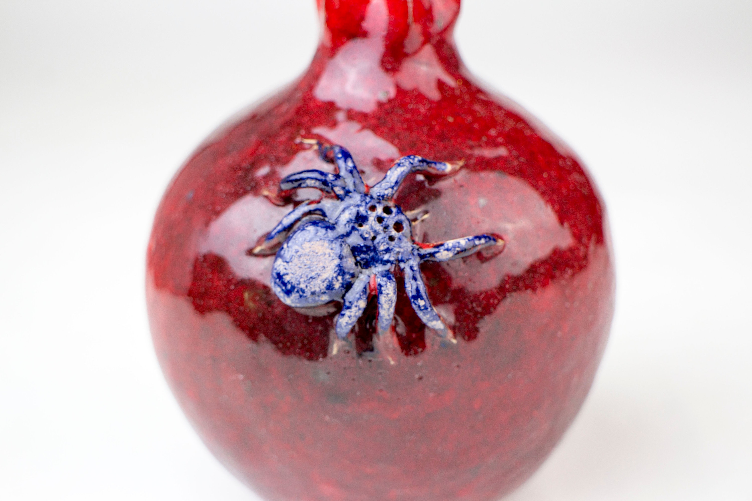 Ceramic Pomegranate Decor With Spider Pomegranate art decor | Etsy