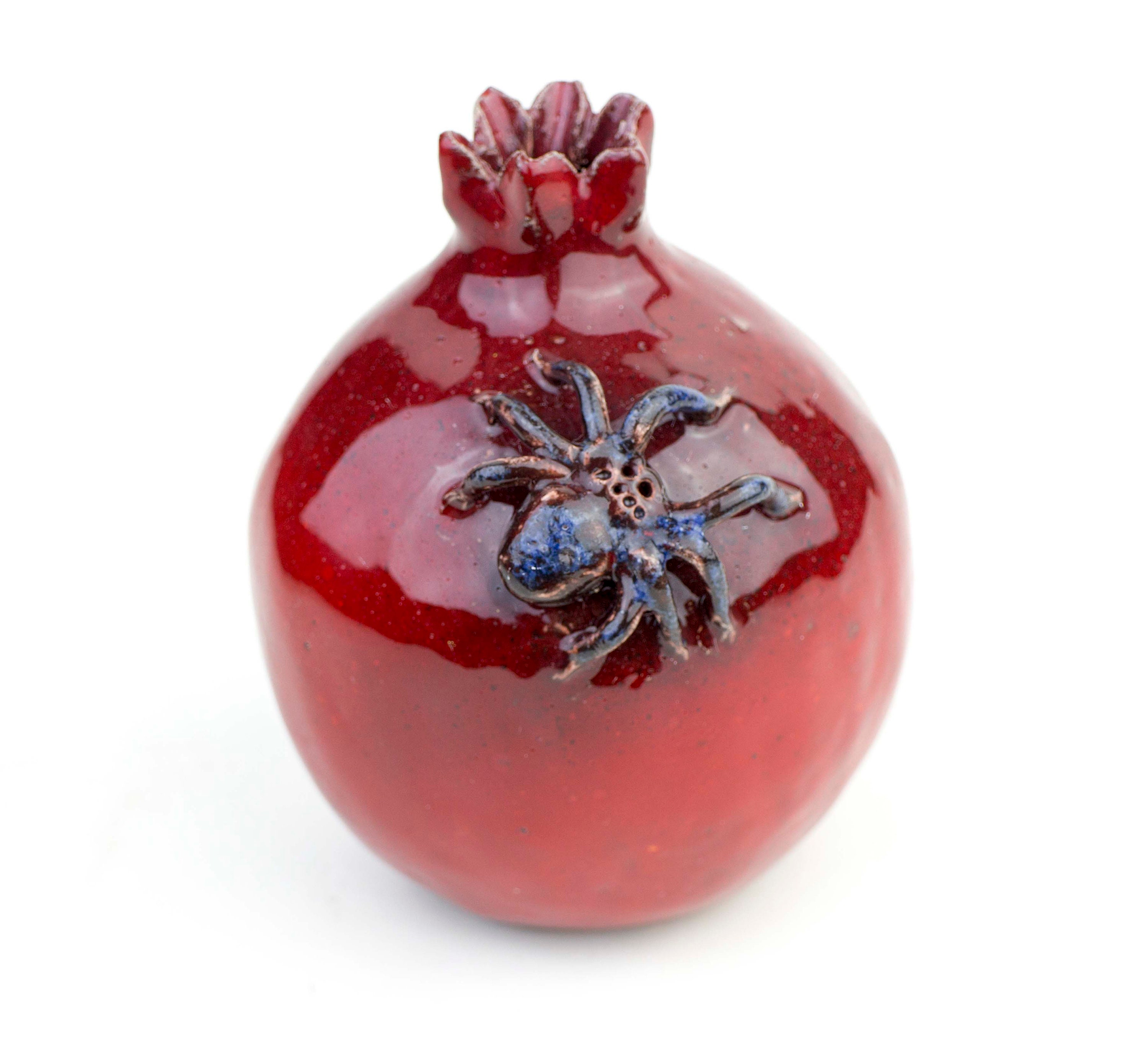 Ceramic Pomegranate Decor With Spider Pomegranate art decor | Etsy