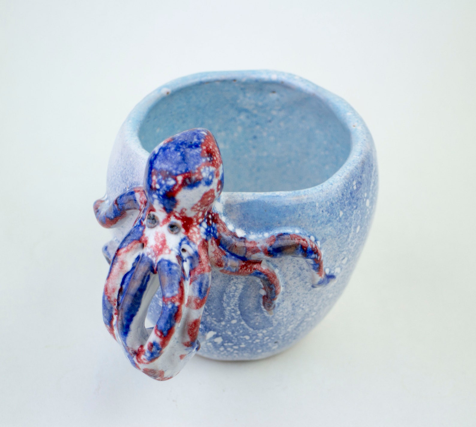 Handmade coffee tea cup with octopus on handle tea coffee | Etsy